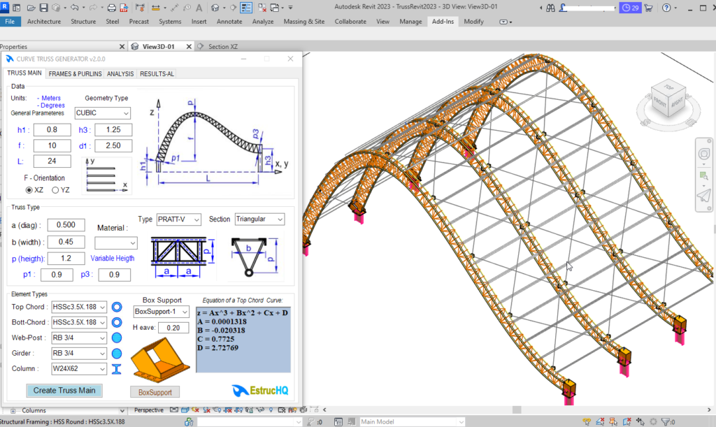 Addin Curve Truss Revit – EstrucHQ